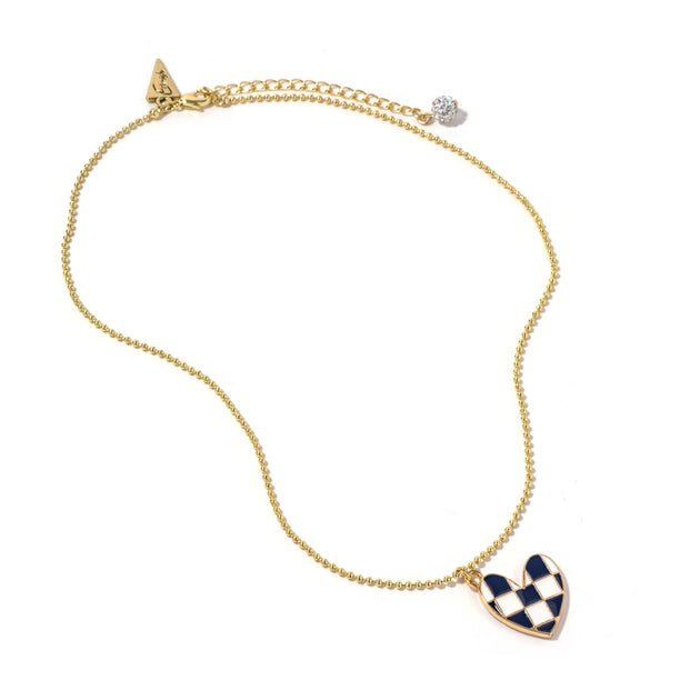 Justin Checkered Heart Necklace – Erimish Wholesale